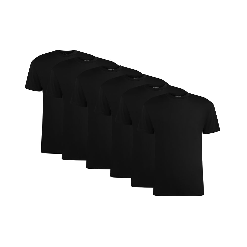 Men's Black Active Tech Crew Neck T Shirt Pack of 6 – Buy Now | EPIC FITS