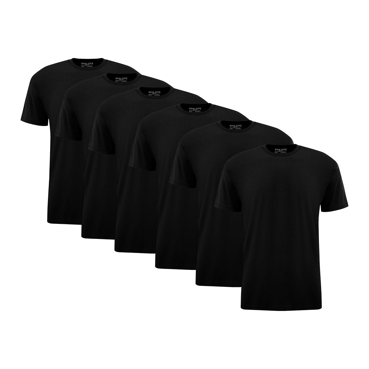 Men's Black Crew Neck T-Shirts 6-Pack – EPIC FITS
