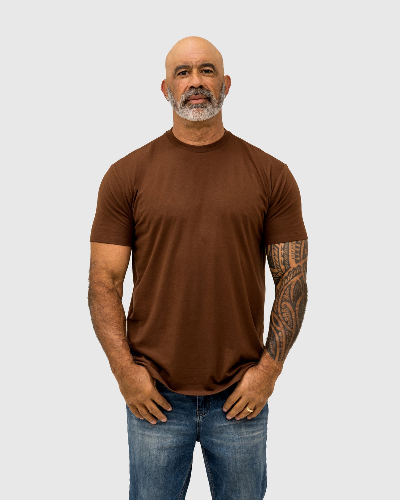 Men's Tan 499 Crew Neck Premium T-Shirt | Confidence in Every Fit ...