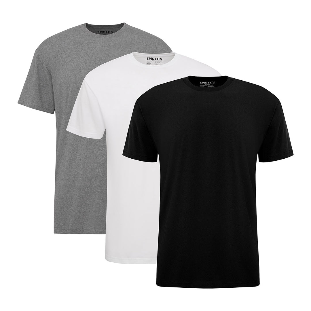Men's Classic Mixed Colors Crew Neck T-Shirts 3-Pack – EPIC FITS
