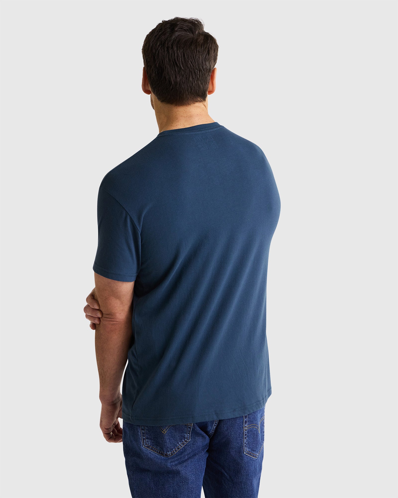 Sharp Slate Blue Crew Neck Essential T-Shirt for Men – EPIC FITS