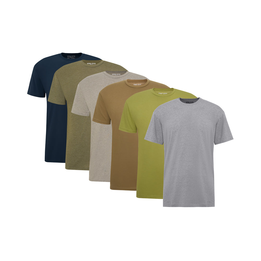 Men's Field Crew Neck T-Shirts 6-Pack – EPIC FITS
