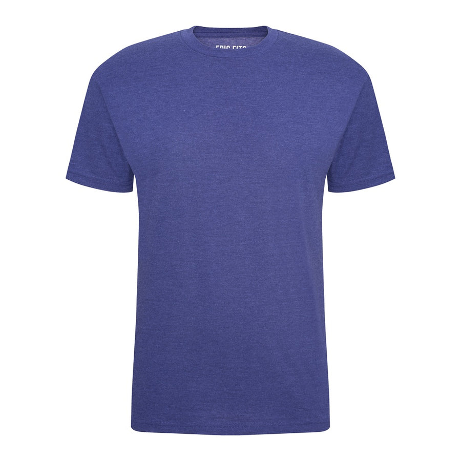 Men's Heather Navy Crew Neck Premium T-Shirt | Confidence in Every Fit ...