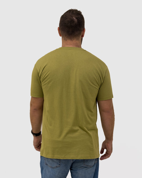 Men's Olive Green Crew Neck Premium T-Shirt | Confidence in Every Fit ...