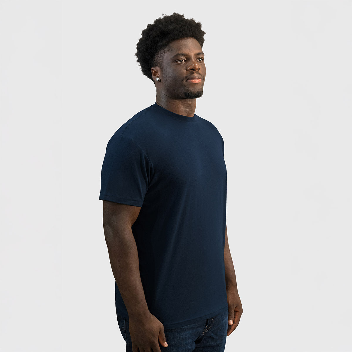 Sharp Slate Blue Crew Neck Essential T-Shirt for Men – EPIC FITS