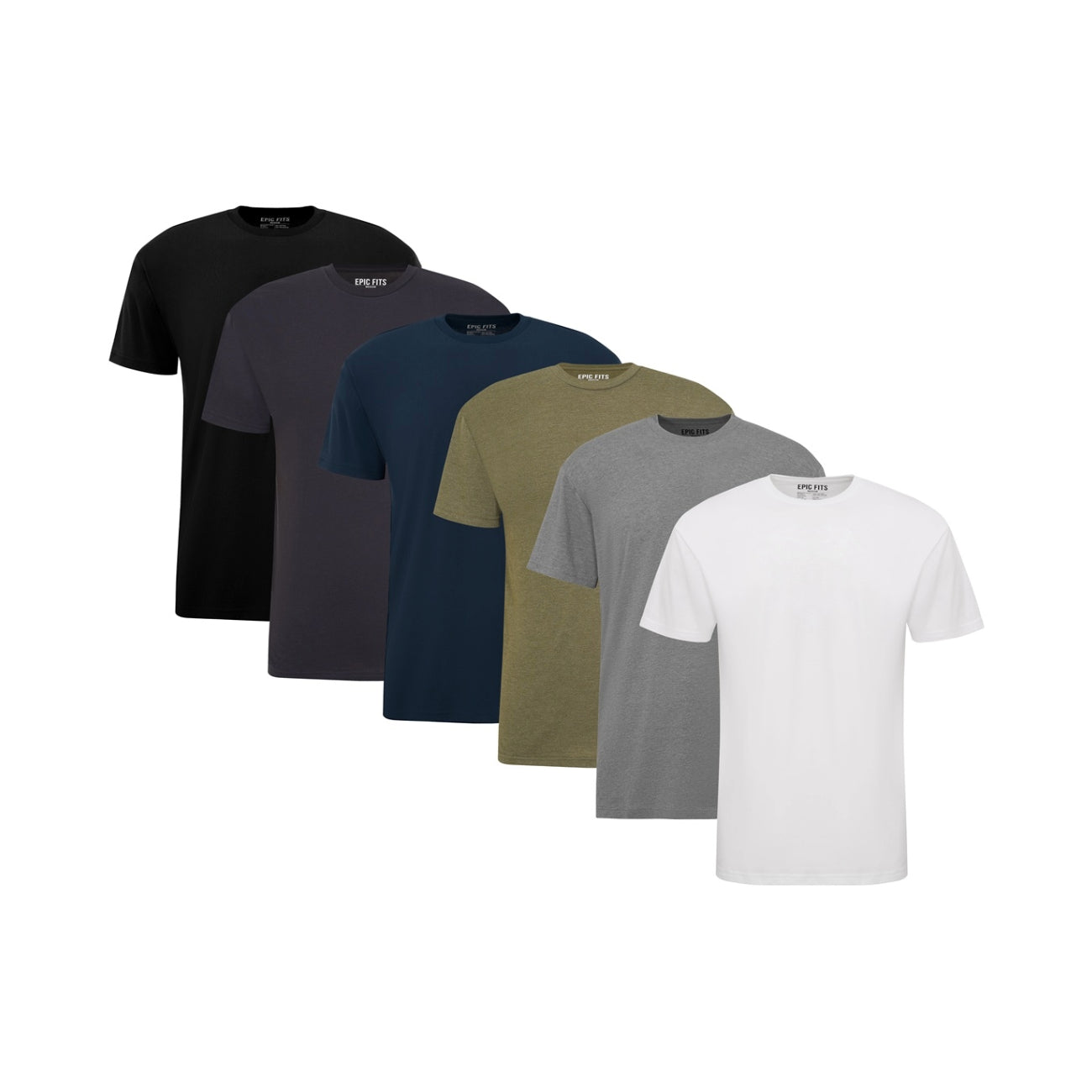 Men's Staple Crew Neck T-Shirts 6-Pack - Premium Quality & Comfortable ...
