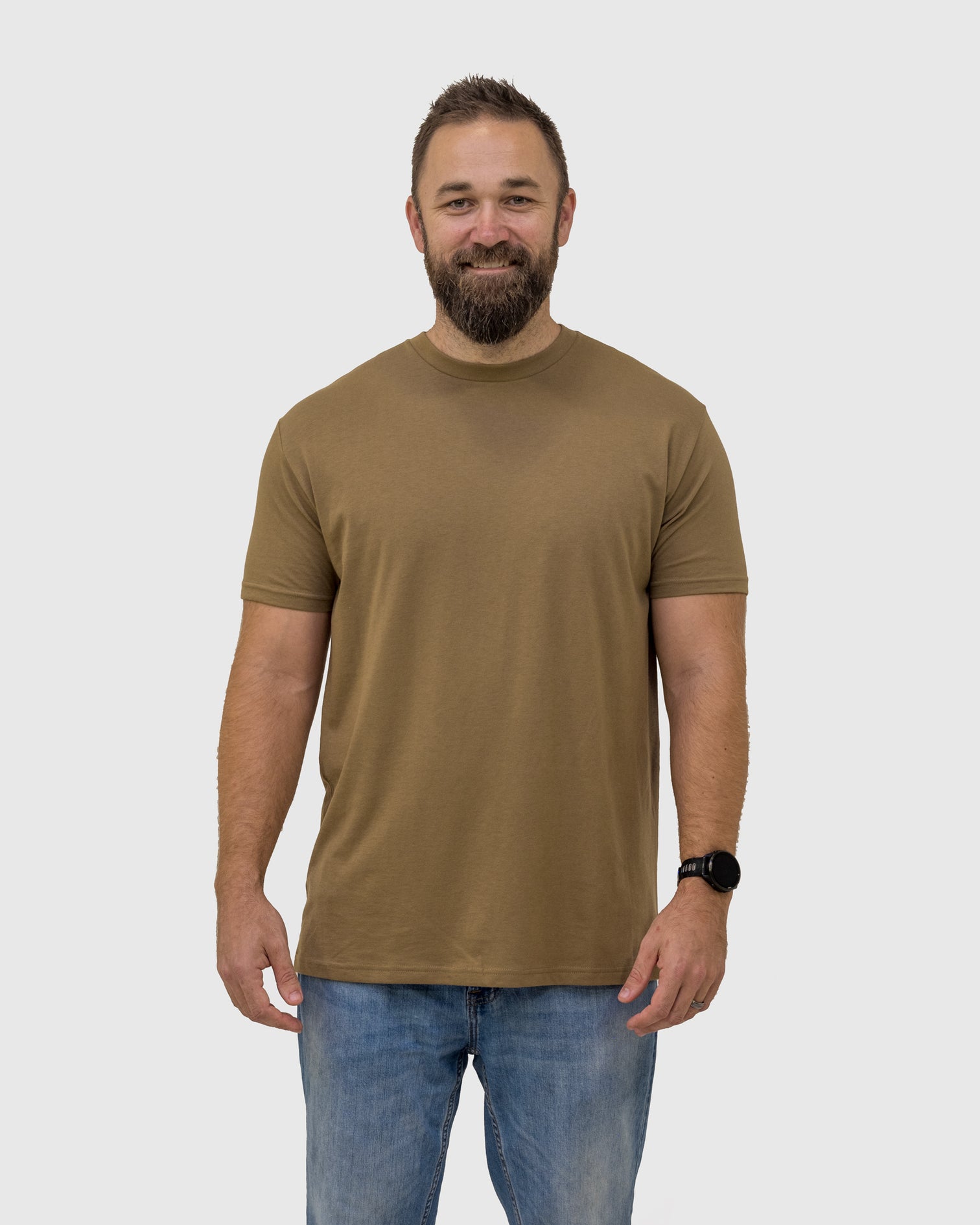 Men's Tan 499 Crew Neck Premium T-Shirt | Confidence in Every Fit ...